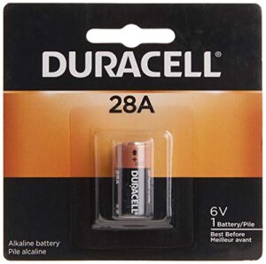 duracell - 28a alkaline batteries - long lasting, 6 volt specialty battery for household and business - 1 count