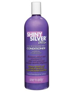 one 'n only shiny silver ultra color-enhancing conditioner, 33.8 fl. oz - restores shiny brightness to white, grey, bleached, frosted, or blonde-tinted hair