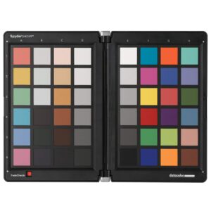 datacolor spyder checkr – color calibration tool for cameras. ensure accurate, consistent color with varied cameras/light. has 48 target colors + grey card for in-camera white balance