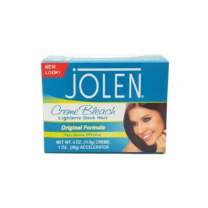 jolen 4 ounce creme bleach regular lightens excess dark hair (118ml)