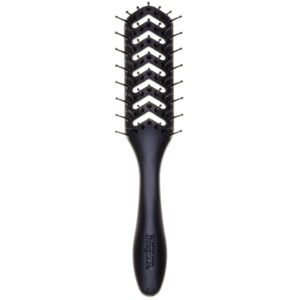 denman flexible vent brush d200 - detangling brush with lightweight grip & control – perfect for styling during blow-dry & detangling wet & dry hair – black (pack of 1)