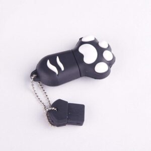 premium black paw usb flash memory drive 8gb