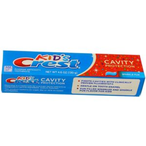 crest kids tube size sparkle fun cavity protection toothpaste, 4.6 oz