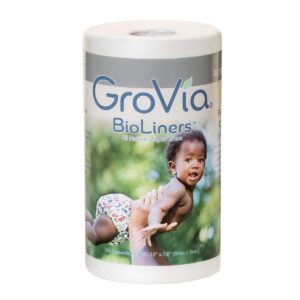 diaper liners – grovia bioliners – all natural and unscented for natural parenting – breathable – chlorine-free – 200 count