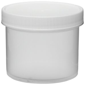 dynalon 421135 polypropylene 4oz straight sided autoclavable lab storage jar, with screw closure (case of 48)