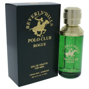 beverly hills polo club rogue eau de toilette spray for men, 3.4 ounce