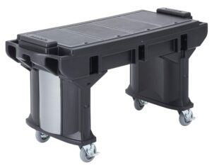 cambro vbrt6110 6' versa work table with standard casters black case of 1