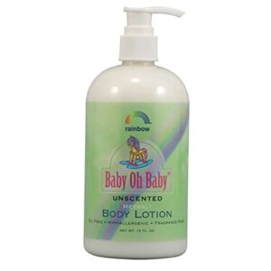 rainbow research body lotion herbal baby, unscented, 16 fluid ounce