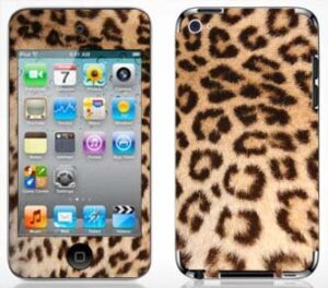 leopard print pattern skin for apple ipod touch 4g 4th generation