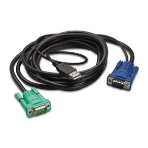 apc ap5821 kvm cable adapter - 6 ft - type a male usb, hd-15 male vga - hd-15 male vga - ap5821