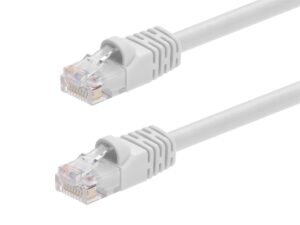 monoprice 1ft 24awg cat6 550mhz utp ethernet bare copper network cable - white