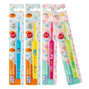 tepe mini baby toothbrush, infant toothbrush, kids toothbrush, extra soft toothbrush, ages 0-3, 1 pack