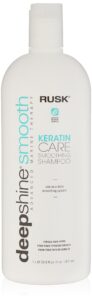 rusk deepshine smooth keratin care smoothing shampoo, 33.8 fl oz