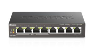 d-link poe switch, 8 port ethernet gigabit unmanaged desktop switch with 4 poe ports 68w budget (dgs-1008p),black