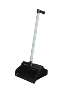 impact 2602 black plastic lobby dust pan with "l" grip pvc handle, 32" height x 12" width x 11" depth