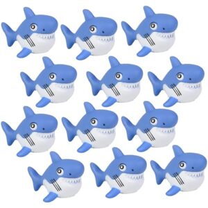 rhode island novelty 2.75 inch rubber water squirting sharks, one dozen