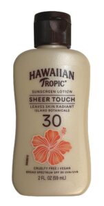 hawaiian tropic sheer touch spf#30 lotion 2 oz.