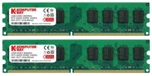 komputerbay 4gb 2x 2gb ddr2 800mhz pc2-6300 pc2-6400 ddr2 800 (240 pin) dimm desktop memory