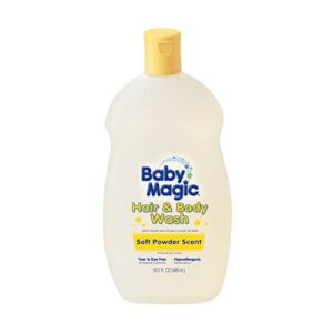 baby magic hair and body wash 16.5 ounce soft powder scent (488ml)