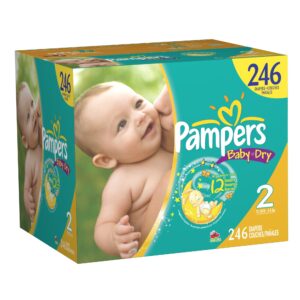 pampers baby dry diapers size 2 economy pack plus 246 count