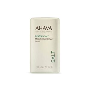 ahava moisturizing dead sea salt soap - face & body cleansing bar to moisture the skin, enriched with exclusive mineral blend of dead sea osmoter & dead sea salt, 3.4 oz, (packaging may vary)