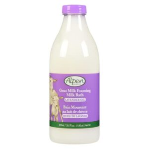 alpen secrets goat foaming milk bath with lavender oil, 28.7 fl oz (pack of 2)