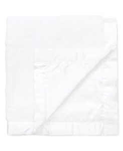 little me unisex-baby newborn neutral white plush stroller blanket, white, one size