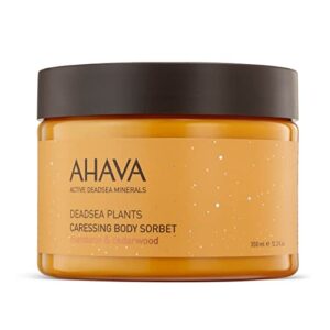 ahava dead sea plants caressing body sorbet, mandarin & cedarwood - hydrate & refreshes skin, enhances suppleness, envelops in energizing sensation, with osmoter, bisabolol, vitamin b5 & e, 11.8 fl.oz