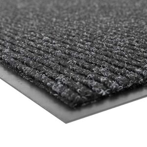 notrax 109 brush step carpeted entrance mat for home or office, 3' x 5', charcoal, 109s0035ch