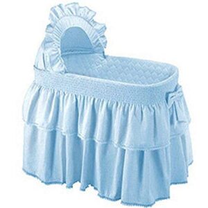 babykidsbargains paradise rainbow blue bassinet liner skirt and hood, 16"x32"