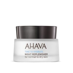 ahava time to hydrate night replenisher, normal to dry skin - rich & velvety cream for deep hydration, fight overnight dehydration & reinforce skin barrier, with osmoter, jojoba & vitamin e, 1.7 fl.oz