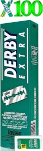 derby extra double edge razor blades, 100 count