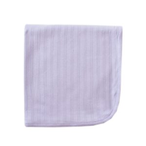 touched by nature unisex baby organic cotton swaddle, receiving and multi-purpose blanket, lavender, one size