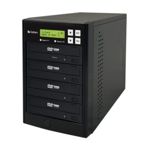 optiarc 1 to 3 24x burner m-disc support cd dvd duplicator - standalone copier duplication tower (opt-s3t-dvd-bk)