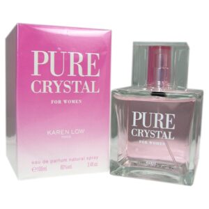 karen low pure crystal eau de parfum spray for women, 3.4 ounce