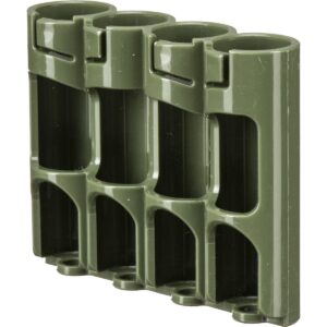 storacell by powerpax slimline aa battery storage caddy, military green - holds 4 batteries (not included)