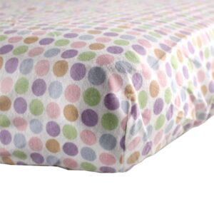 luvable friends fitted crib sheet, pink circle