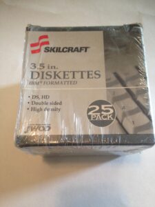 skilcraft 3.5 ibm formatted diskettes double sided high density 25 pack