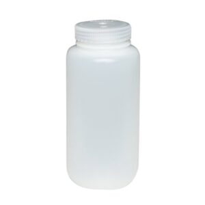 nalgene hdpe wide mouth packaging bottle, 32oz/1000ml (case of 50)