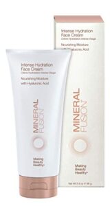 mineral fusion facial moisturizer - intense hydration face cream with hyarulonic acid, shea butter & rosehip oil, moisturizing & nourishing for dry skin, 3.4 oz