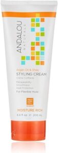 andalou naturals styling cream ounces, argan oil & shea, 6.8 fl oz