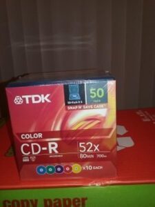 tdk cd-r80sfsp50 50 pack of cdr80