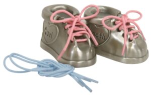 stephan baby pewter first tooth and first curl keepsake shoes