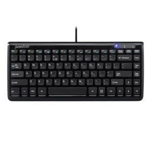 perixx periboard-407b us, wired usb mini keyboard with 11 hot keys - glossy black - us english layout