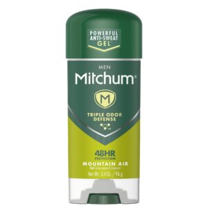 mitchum anti-perspirant & deodorant clear gel, mountain air - 3.4 oz (6 packs)