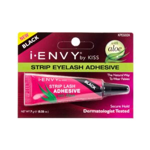 kiss i envy strip eyelash adhesive black with aloe kpeg02a