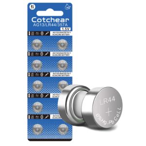 cotchear 10pcs ag13 button batteries lr44 sr44 l1154 a76 lr1154 357a button cell battery