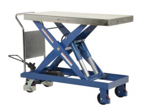 vestil cart-4000 hydraulic elevating cart with single scissor, 4,000 lb. capacity, 47" x 24" platform, 15-1/2" to 40" height range