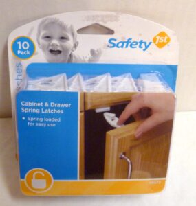 safety first 1st cabinet & drawer spring latches 10 pack