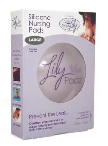 lilypadz reusable silicone nursing pads single pair large size